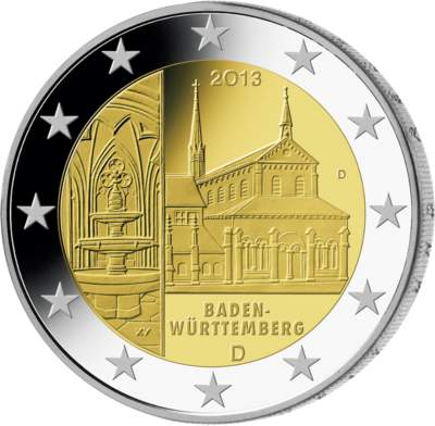 2 Euro Münze 2013 Baden Württemberg | MDM Deutsche Münze