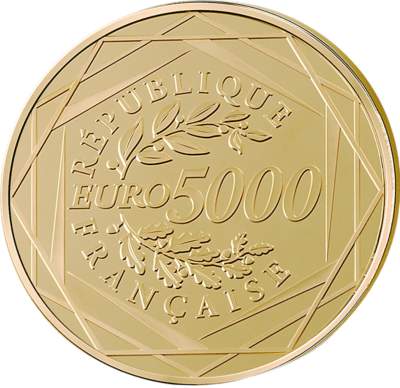 Pièce 5000 Euros or Coq 2016 | stefm.fr
